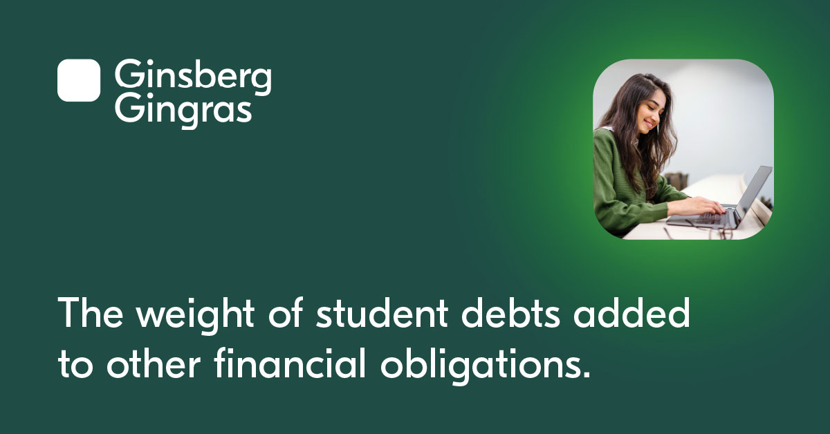 The weight of student debts added to other financial obligations ...